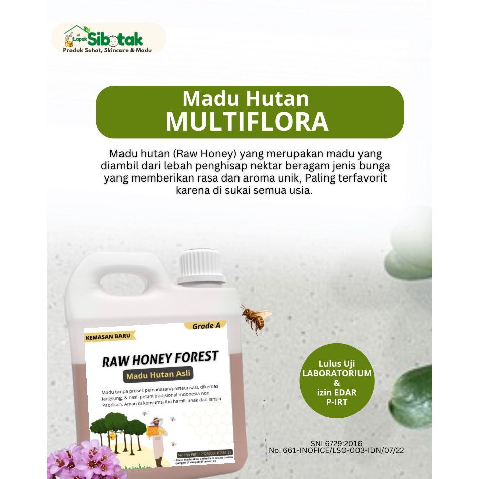 Jual MADU MULTIFLORA / MADU MANIS / MADU HUTAN MURNI TANPA CAMPURAN 1KG ...
