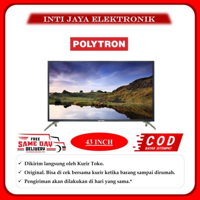 Jual TV LED POLYTRON 43 INCH DIGITAL TV FULL HD PLD 43V8853 43INCH ...