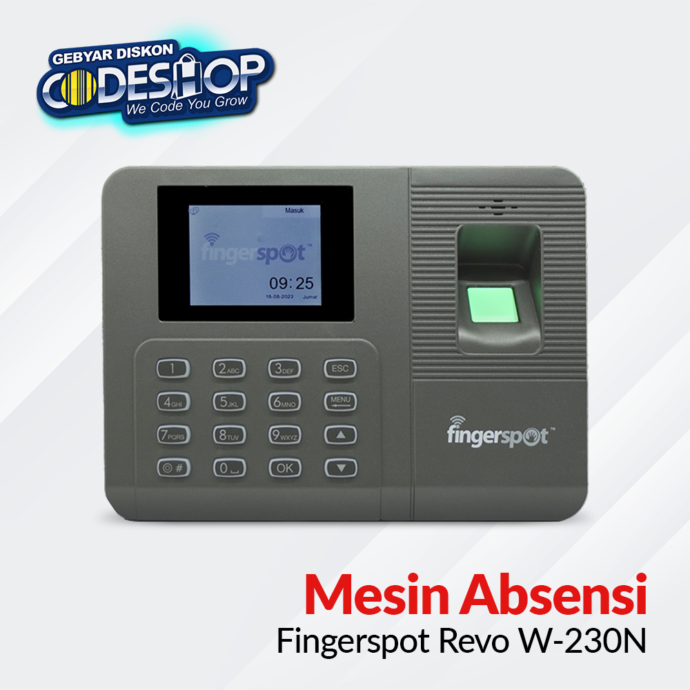 Jual Fingerspot Revo W-230N Mesin Absensi Sidik Jari Karyawan Fingerprint | Shopee Indonesia