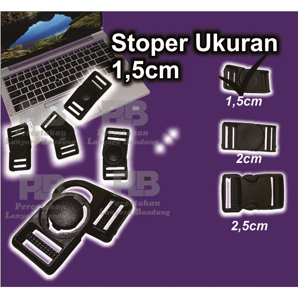 Jual STOPER stopper tali id card lanyard cantelan ukuran 1,5 cm HARGA ...