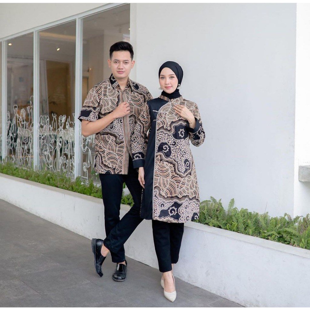 Jual Benang Raja Batik Couple Pria Wanita Motif Chongsam Hitam | Shopee ...