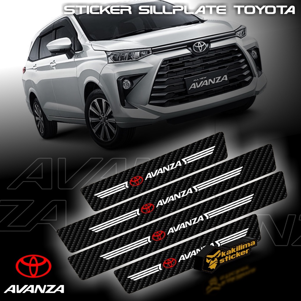 Jual [KODE E2L6] Sticker sill plate carbon pelindung pijakan kaki pintu ...