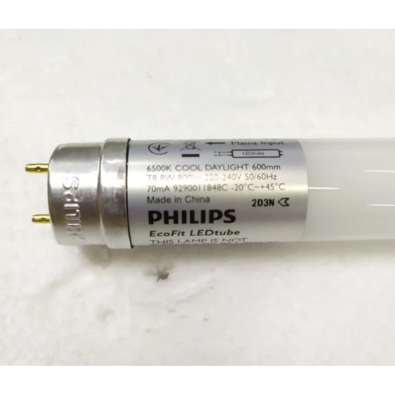 Jual Lampu TL LED 8 watt Philips LED Ecofit 60cm Putih | Shopee Indonesia