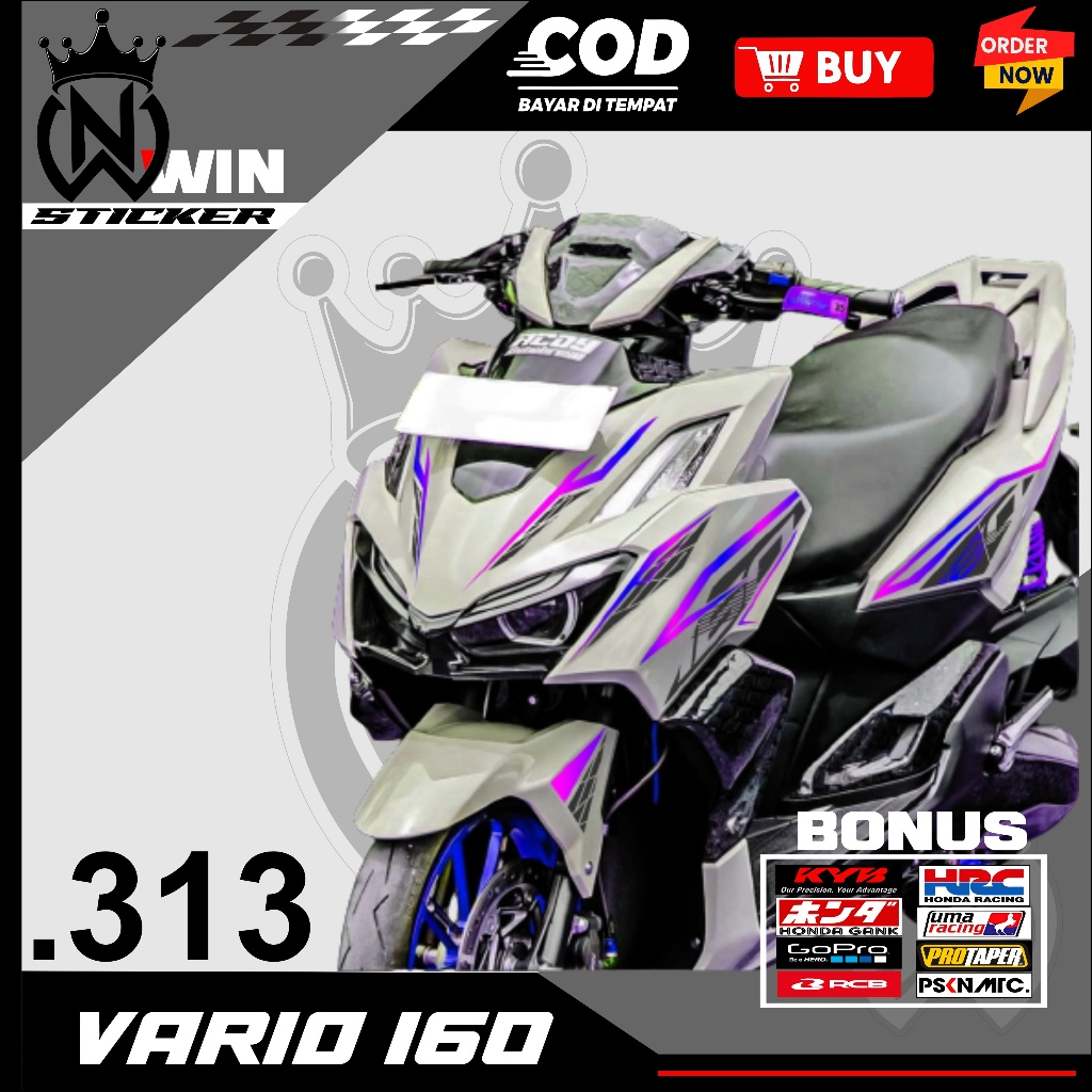 Jual Sticker Striping Vario 160 Sticker Transparan Vario Sticker vario ...