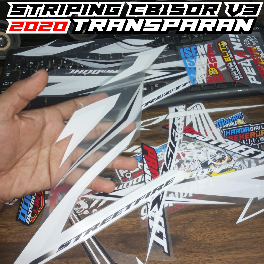 Jual Striping cb150r uv transparan v3 lis sticker cb 2020 | Shopee ...