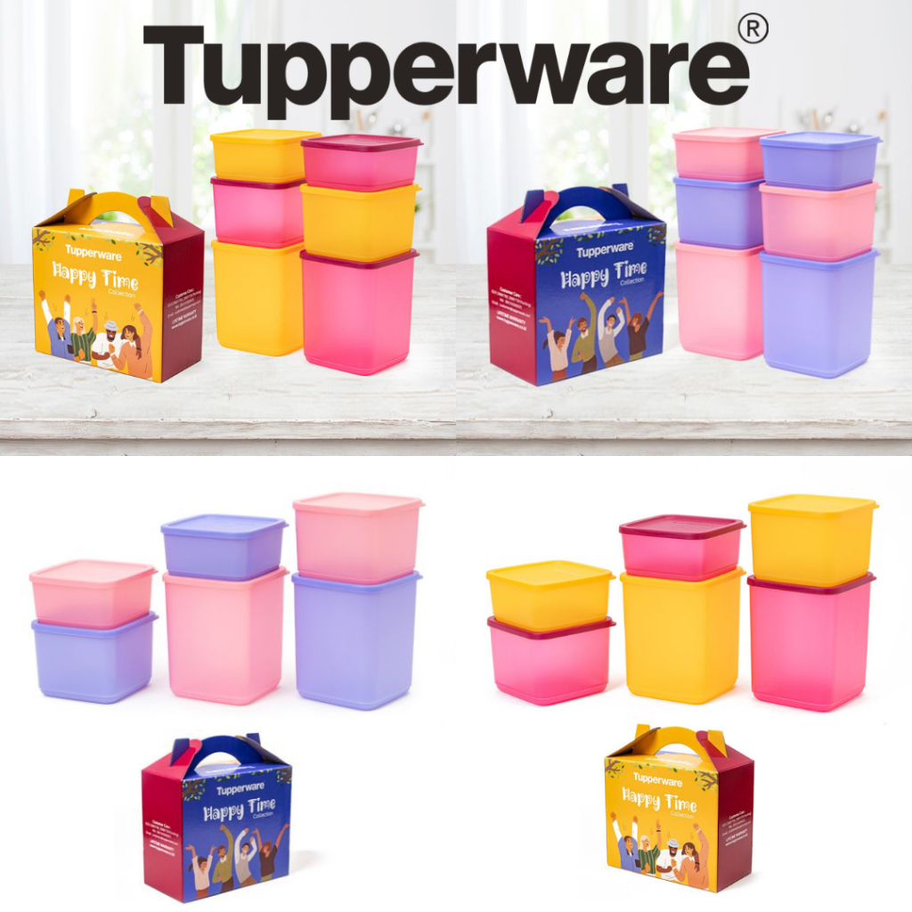 Jual PROMO Tupperware Happy Time Collection 6pcs free box | Shopee ...