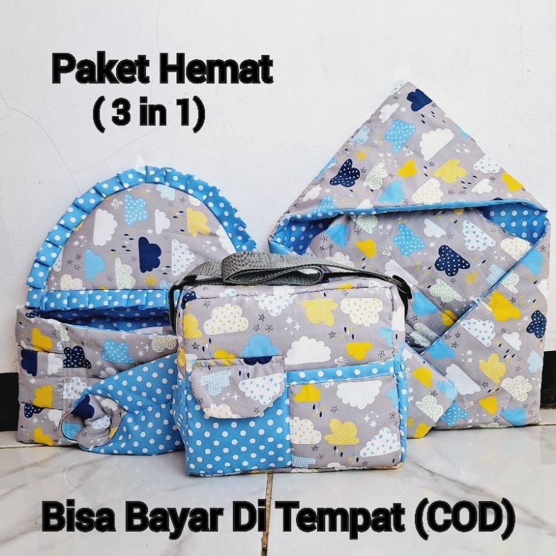 Jual Paket Hemat (3 in 1) Gendongan Bayi Tas medium Dan Selimut Bayi ...