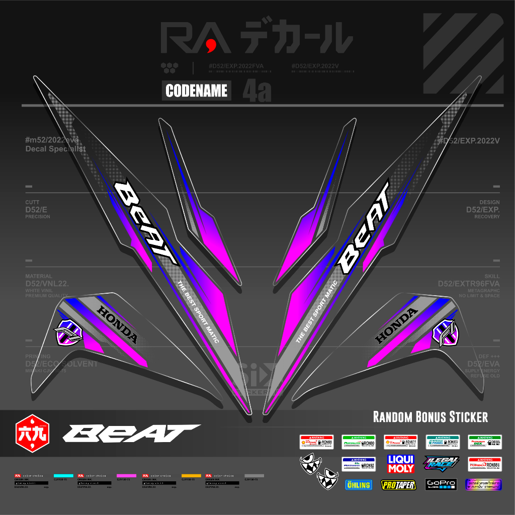 Jual STRIPNG BEAT NEW ESP TRANSPARAN 2016 2017 2018 2019 /STICKER BEAT ...