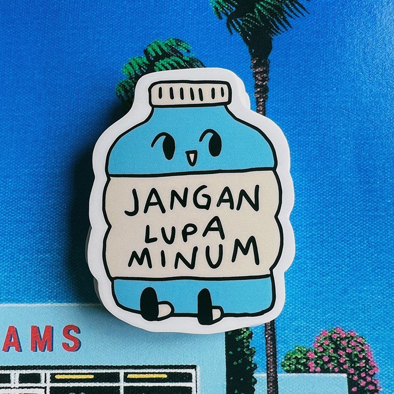 Jual Jangan Lupa Minum - Clear Sticker / Stiker Bening | Shopee Indonesia