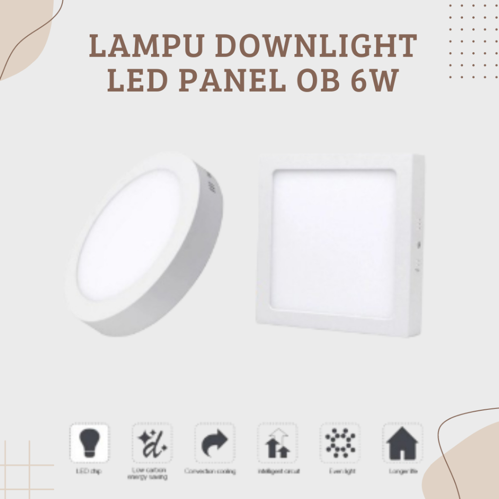 Jual LAMPU DOWNLIGHT LED PANEL OB 6W OUTBOW BULET / KOTAK TEMPEL ...