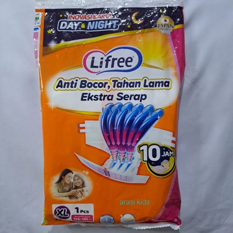 Jual LIFREE popok PEREKAT Dewasa SIZE XL sachet PROMO | Shopee Indonesia