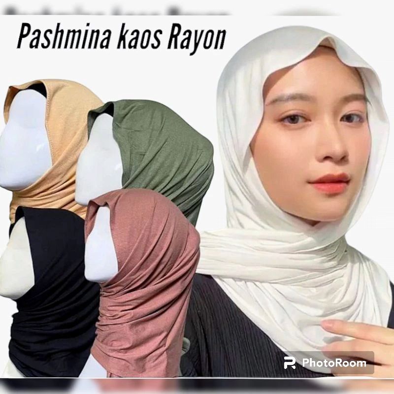 Jual Hijab Pashmina kaos Rayon Premium Anti Letoy Lembut / Jilbab ...
