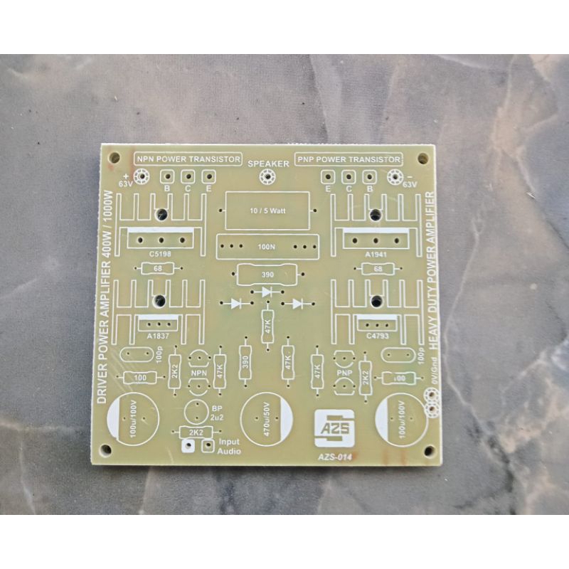 Jual PCB Power Amplifier 2 Tingkat 2 Stage Simetris DTK Fiber FR4 ...
