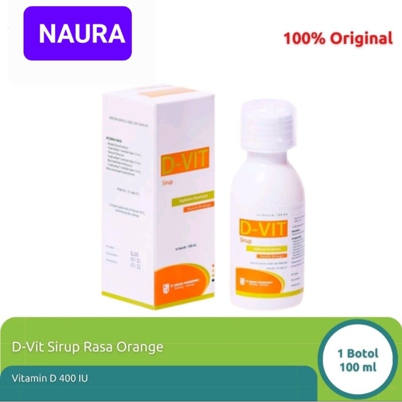 Jual D-Vit SIRUP Vitamin D3 400IU Rasa Jeruk | Shopee Indonesia