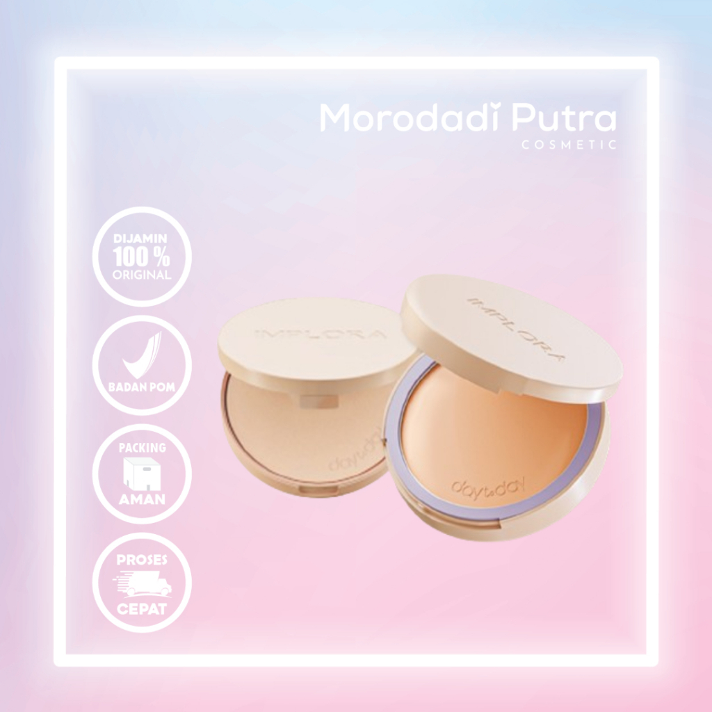 Jual Implora Day To Day Two Way Cake / Bedak Free Give Random | Shopee ...