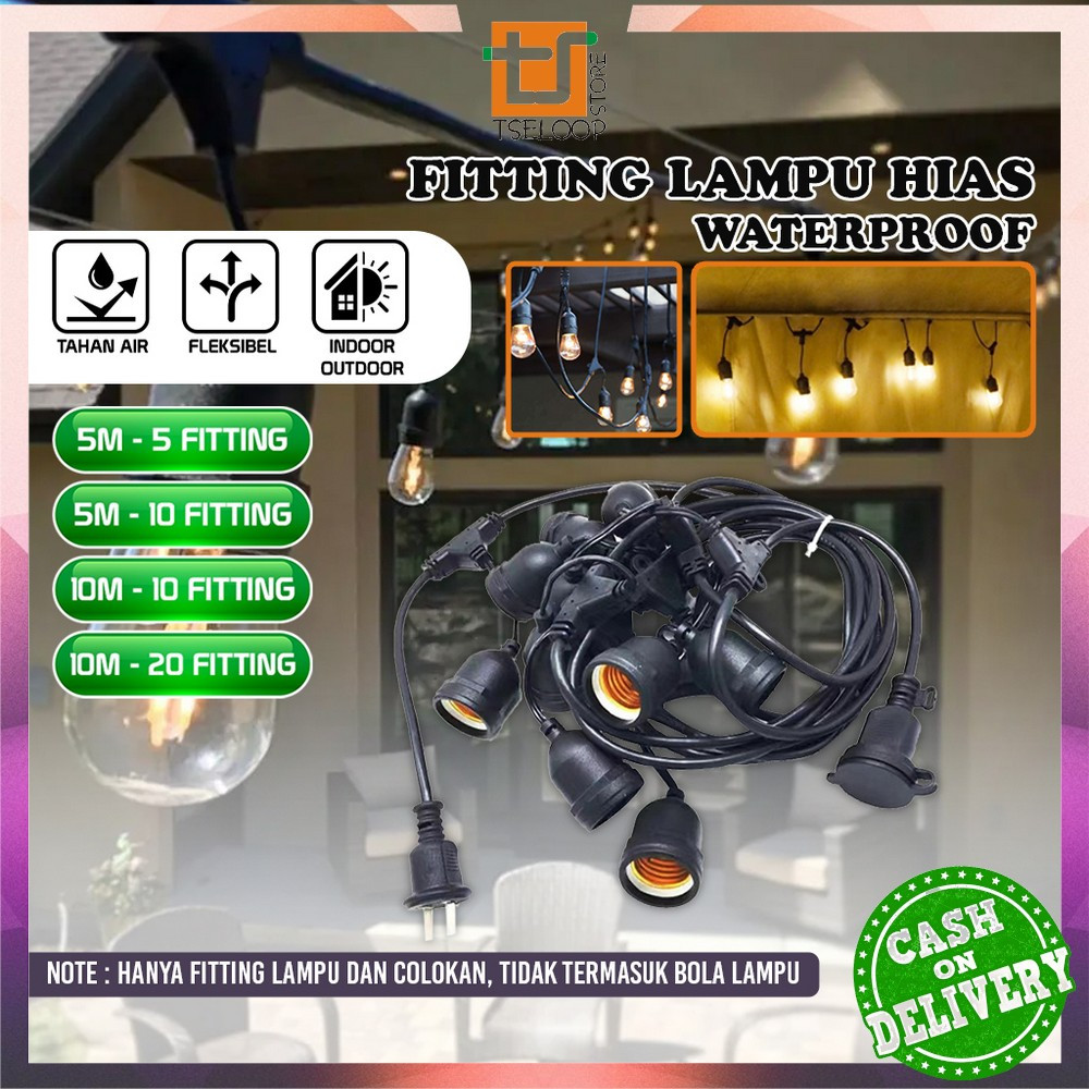 Jual OFM-C955 Kabel Fitting Lampu Gantung Outdoor 10 Meter 10 Fitting ...