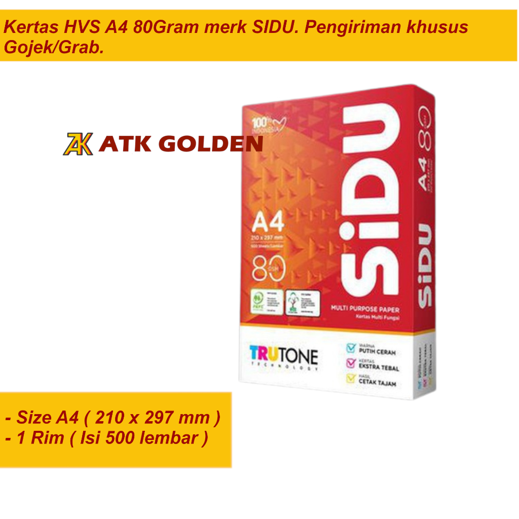 Jual Kertas HVS A4 80Gram Khusus Gojek/Grab | Shopee Indonesia