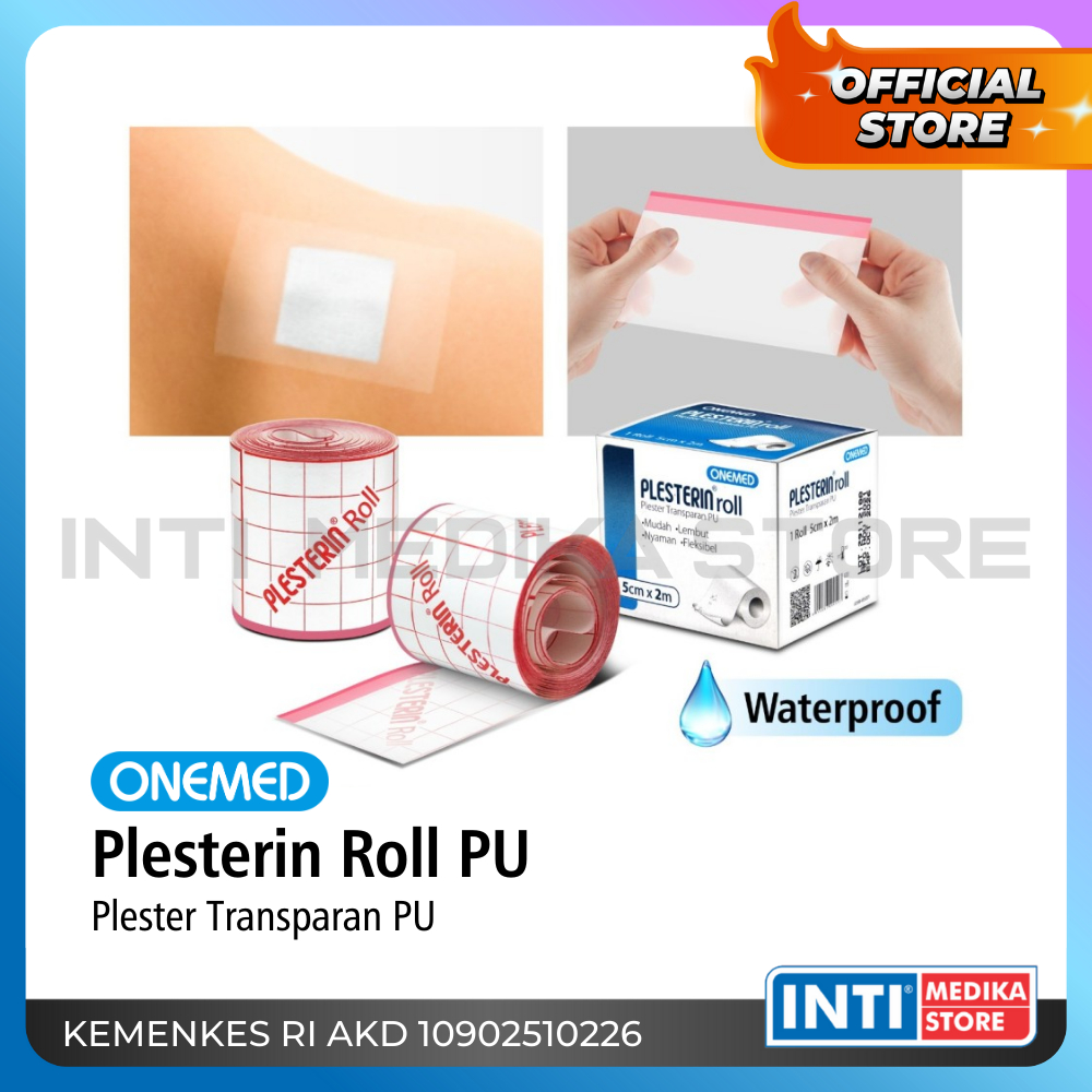 Jual ONEMED - Plester Luka PLESTERIN ROLL PU Transparan Anti Air One Med | Shopee Indonesia