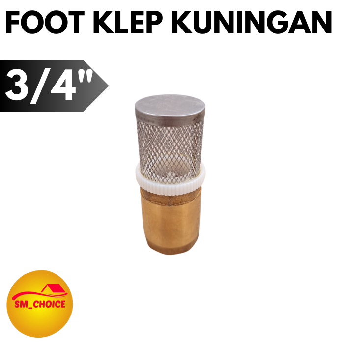 Jual FOOT KLEP KUNINGAN 3/4 INCH TUSEN KLEP 3/4 SARINGAN FOOT VALVE 3/4 ...