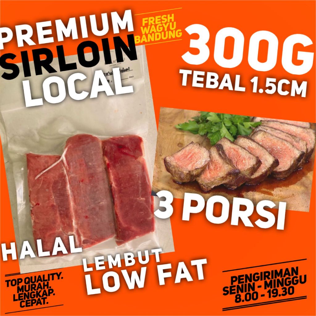 Jual STEAK SIRLOIN LOKAL PREMIUM Stik Daging Sapi Has Luar Halal ...