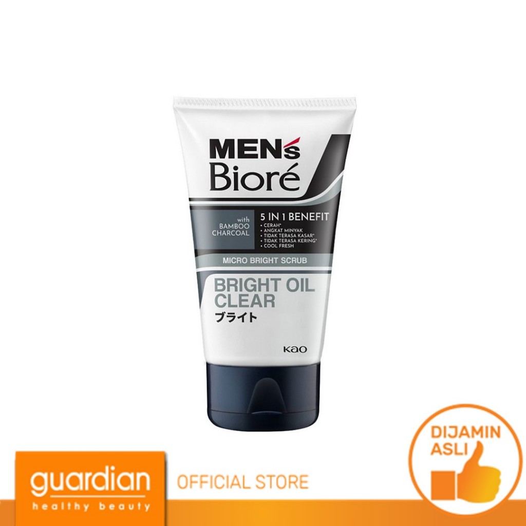 Jual BIORE Men Double Scrub Facial Foam Bright Oil Clear 100g | Shopee ...