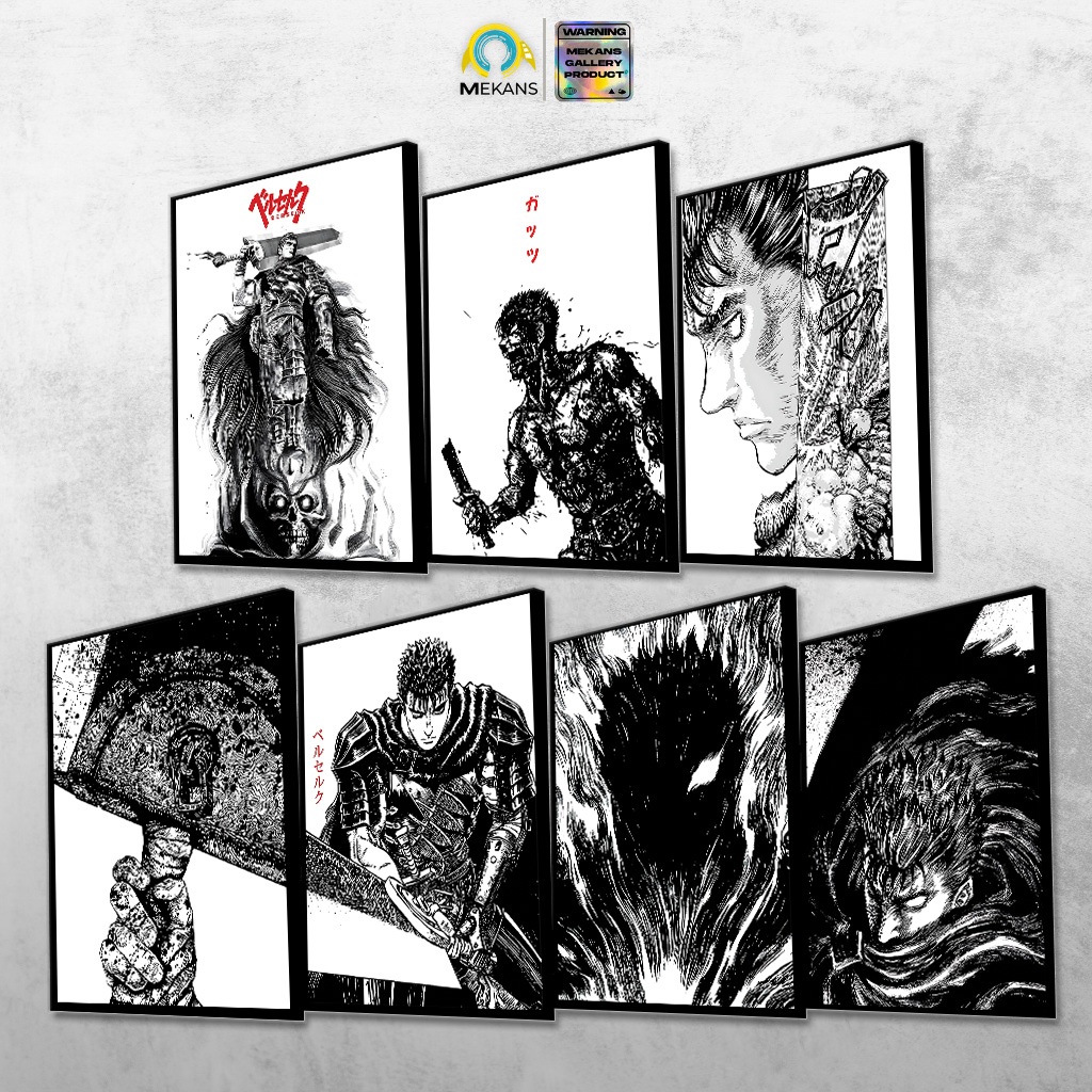 Jual MEKANS - 30x40 cm BERSERK GUTS ANIME MANGA Frame Block Hiasan ...