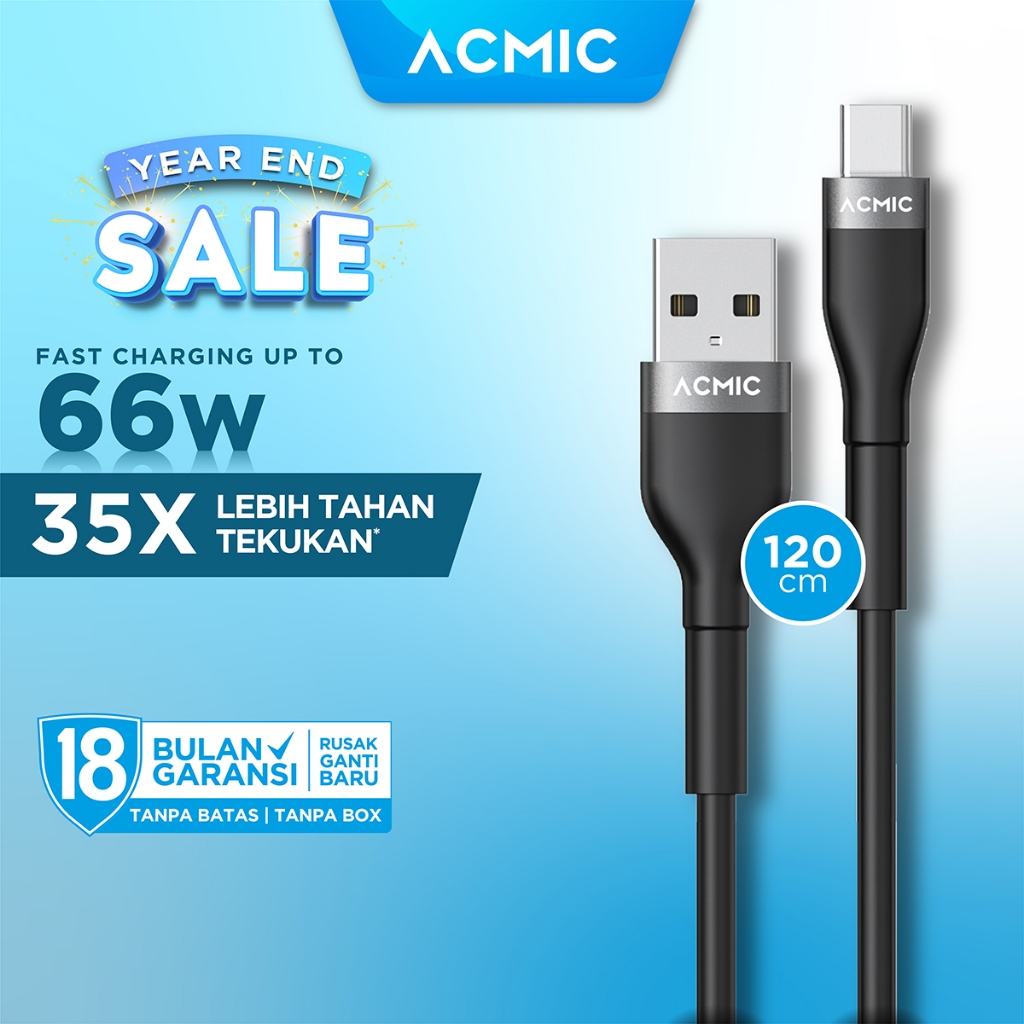 Jual ACMIC UNILINE Cable Original Kabel Data Fast Charging A to Type C ...