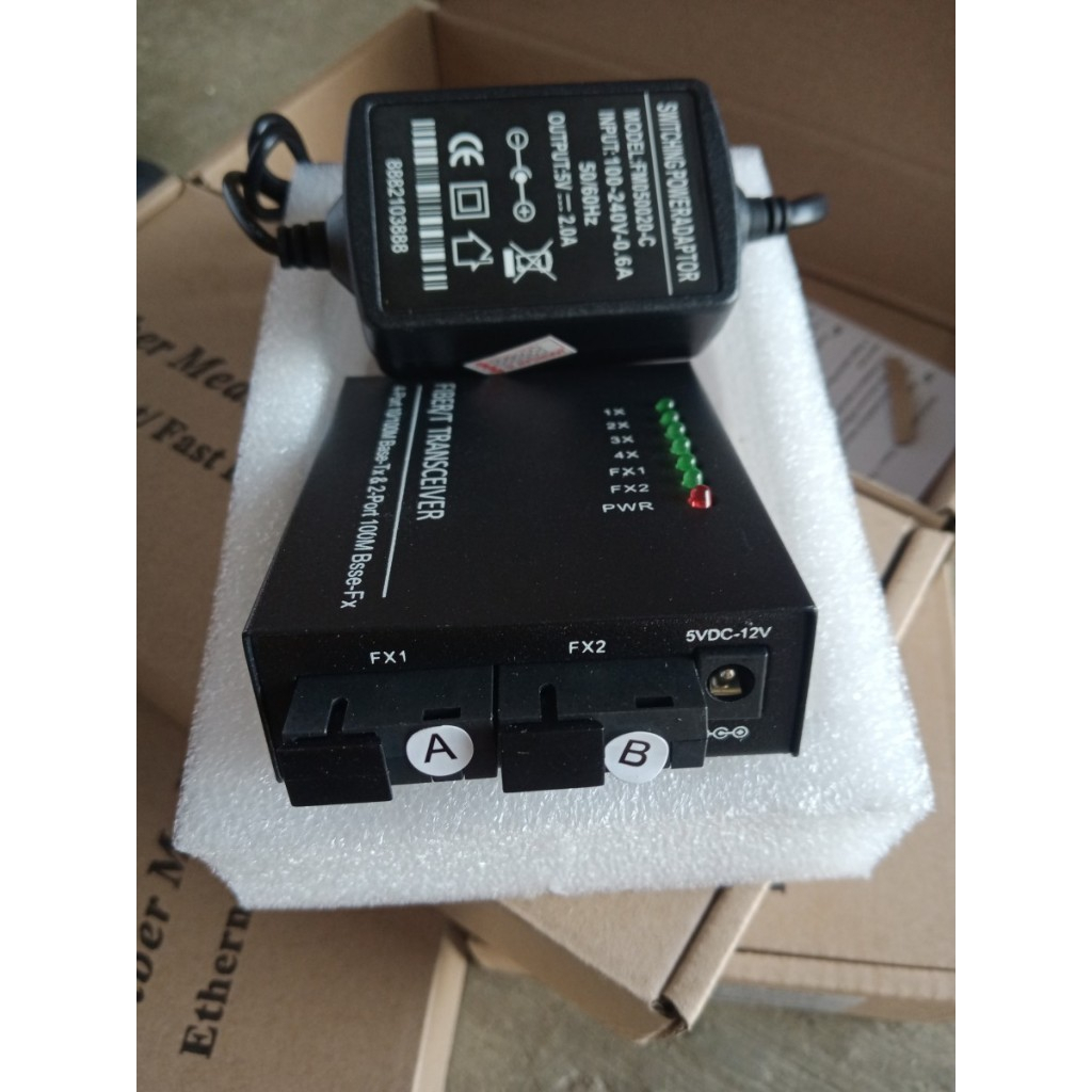 Jual Media Converter 2 FO 4 LAN CM2F4E HTB 2 Port SC 4 Port RJ45 Media ...