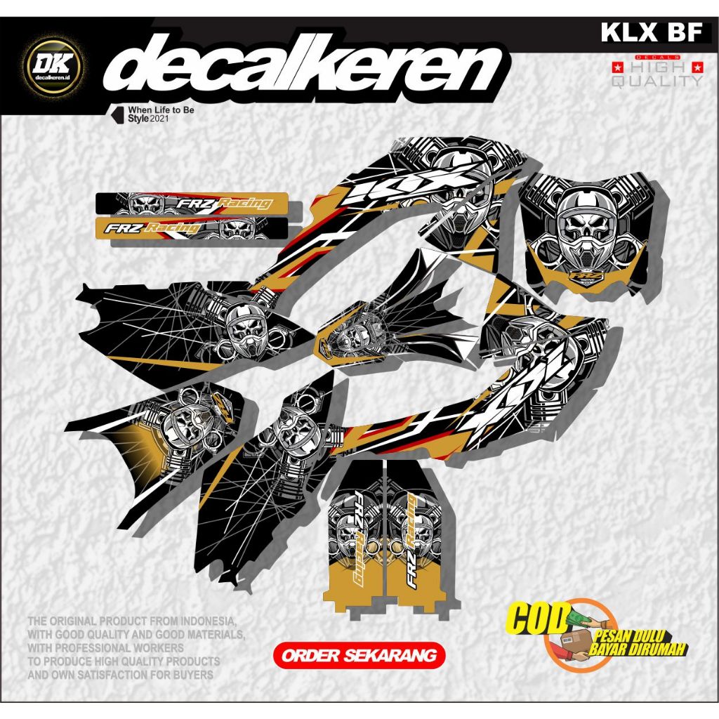 Jual DECAL STICKER MOTOR KLX DTRACKER/KLX BF/KLX GORDON/KLX OLD/CRF 150 ...
