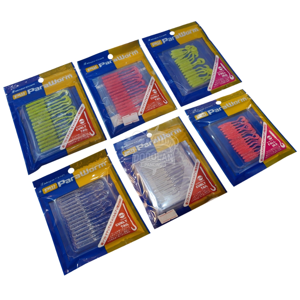 Jual Umpan Softlure Major Craft Paraworm Curly Tail dan Fall Ika ...