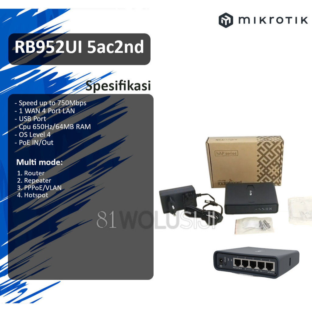 Jual Mikrotik RB952UI 5ac2nD hAP lite TC - wireless indoor router ...