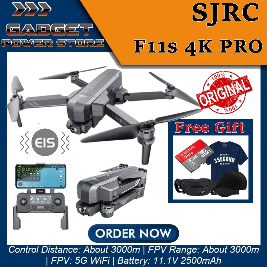 Jual Drone SJRC F22S 4K PRO 3.5KM Version EIS Drone GPS 2Axis Gimbal ...