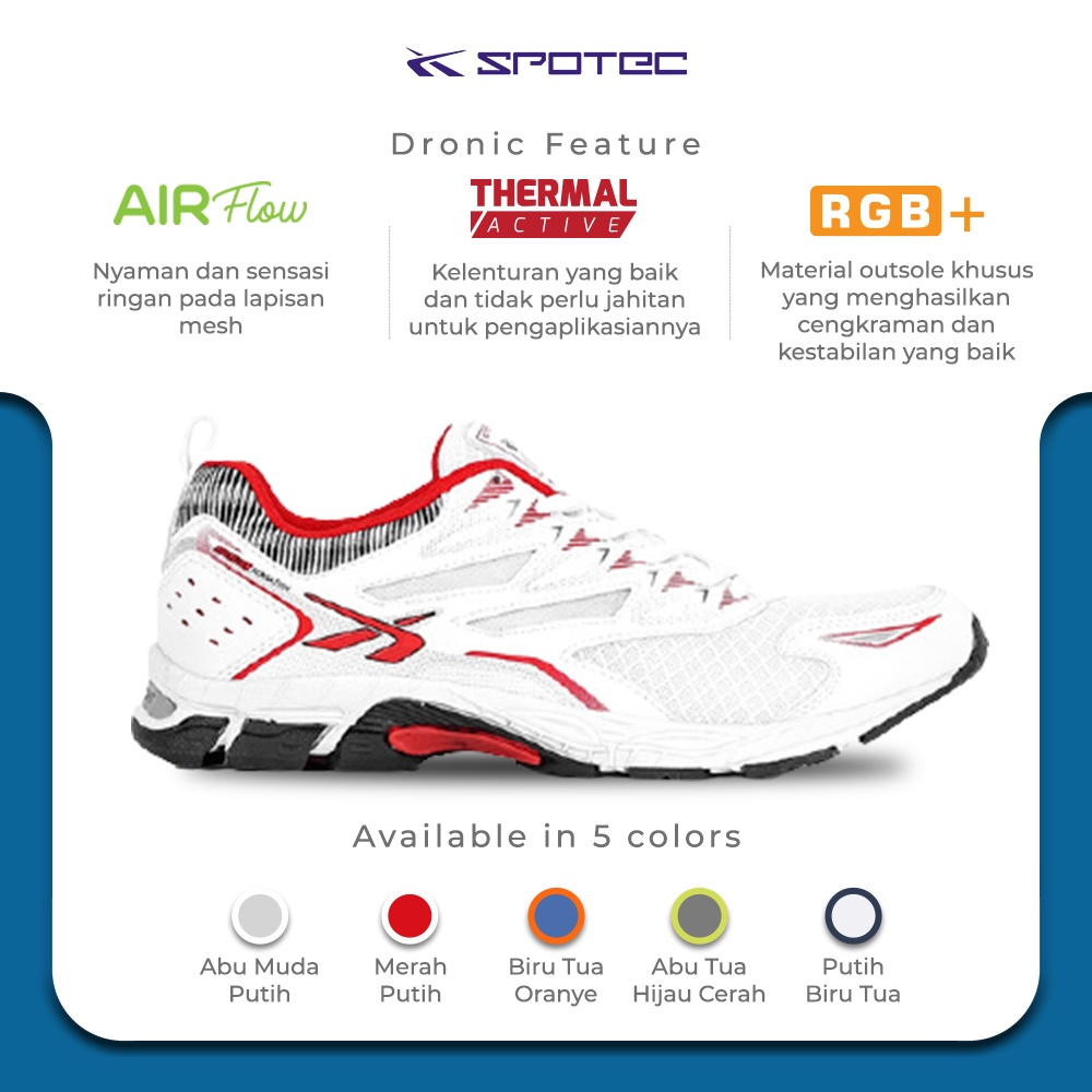 Jual Sepatu Pria / Sepatu Running / Spotec / Dronic | Shopee Indonesia