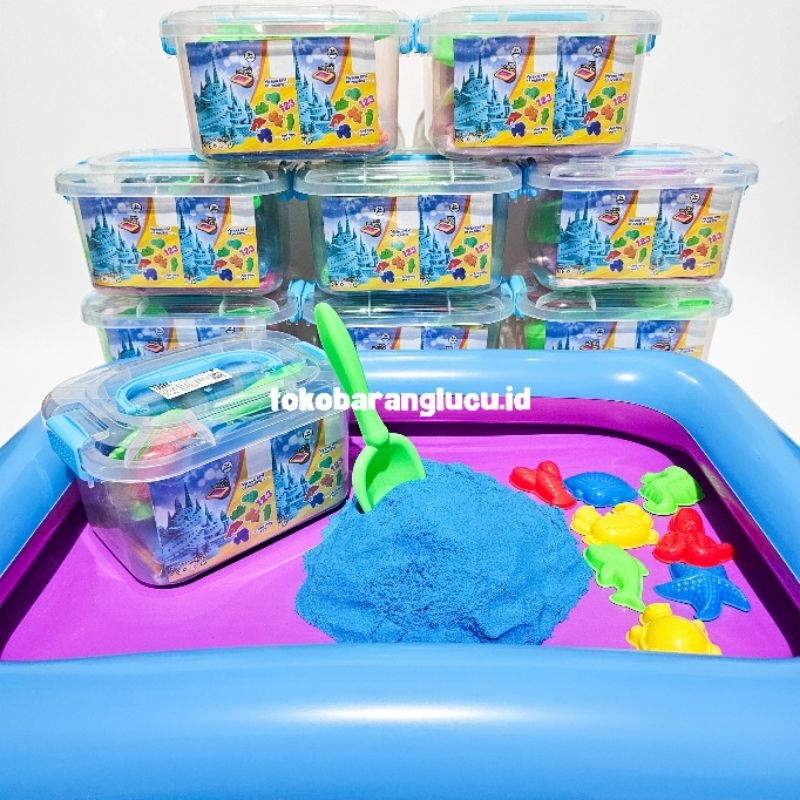 Jual Mainan Pasir Ajaib Anak 1 Set Lengkap 1Kg | Shopee Indonesia