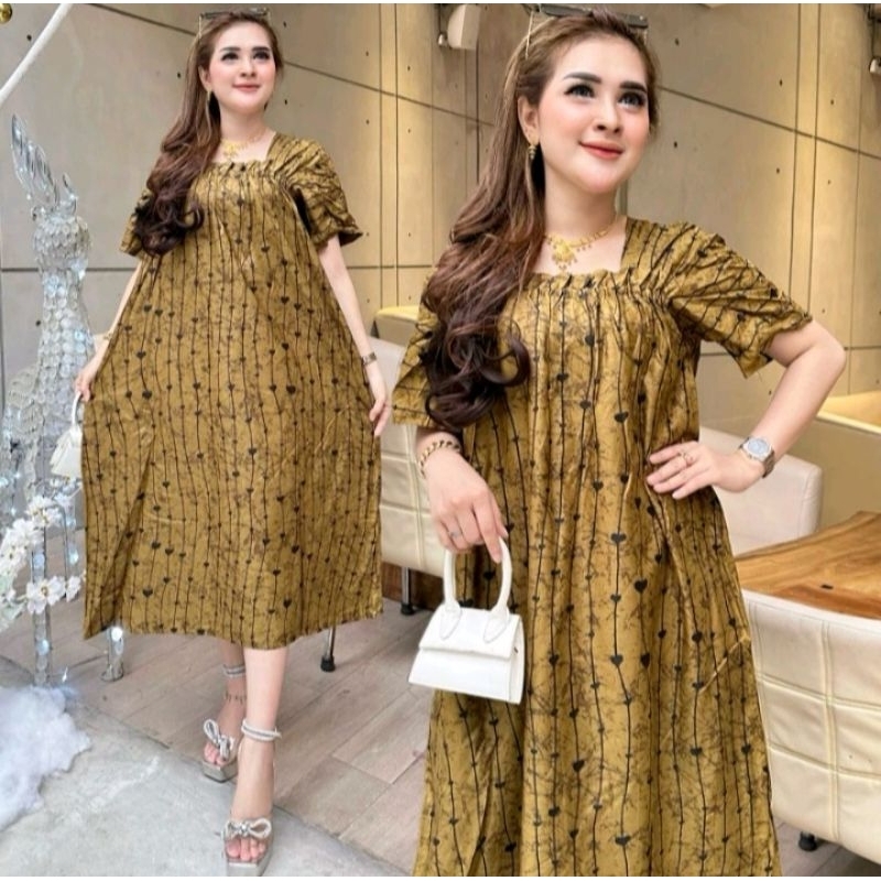 Jual DRESS FUJI MAMA CANTIK | Daster jumbo Fuji karet dada bumil murah ...