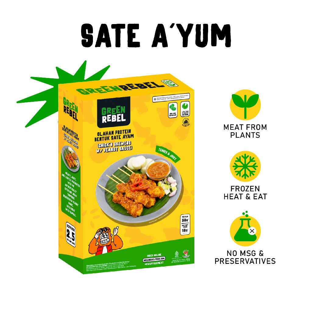 Jual Satay Ayam With Peanut Sauce | Plant Based Sate Vegan Dengan Bumbu ...