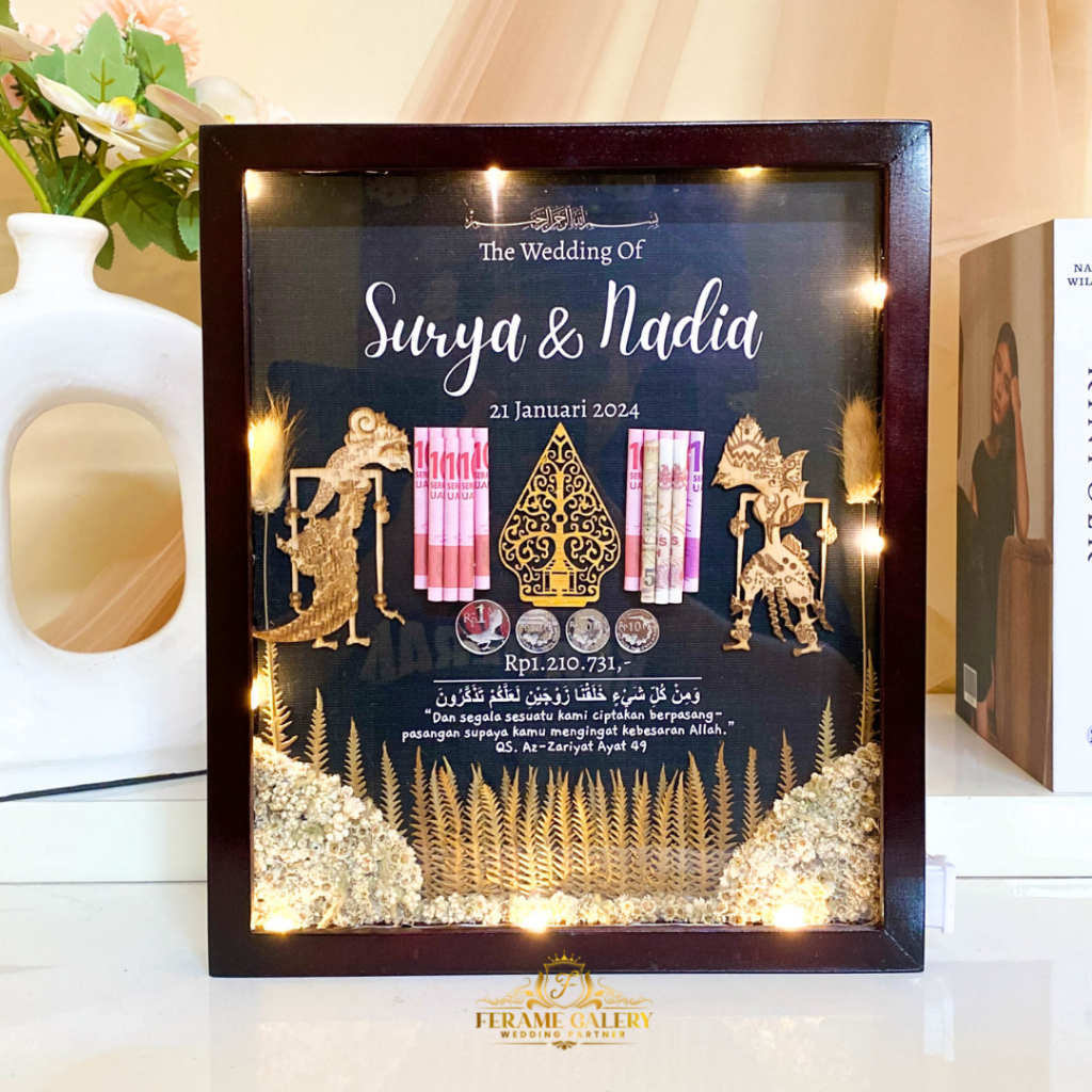 Jual Mahar Pernikahan Wayang Bingkai 30x40 - Bingkai Mahar Pernikahan ...