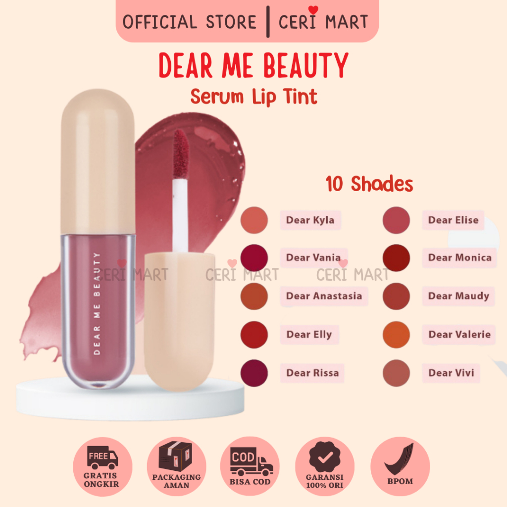 Jual Dear Me Beauty Serum Lip Tint finishing Glossy bpom original ...