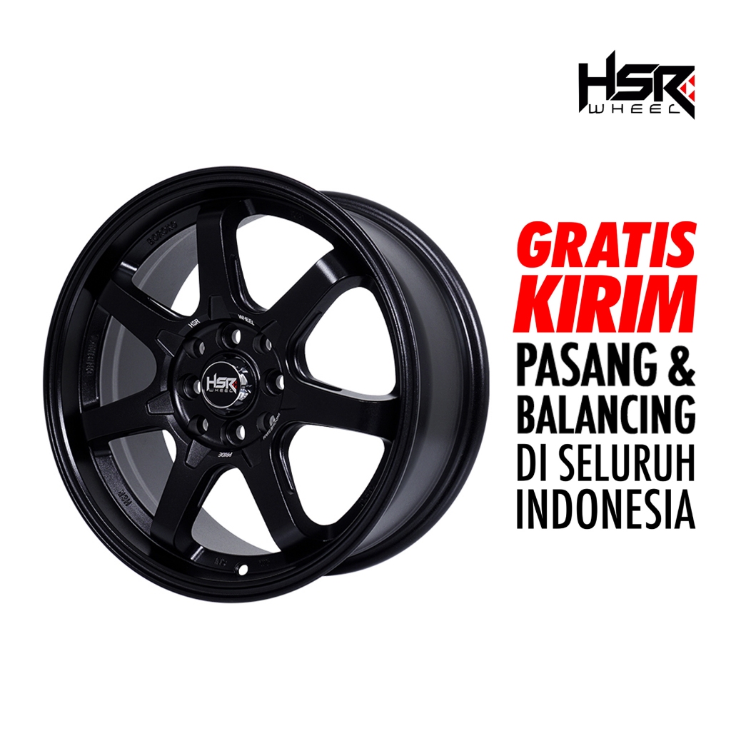 Jual Velg Mobil BOROKO TJH HSR R16X7 H8X100-114,3 ET42 SANDY BLACK | Shopee Indonesia
