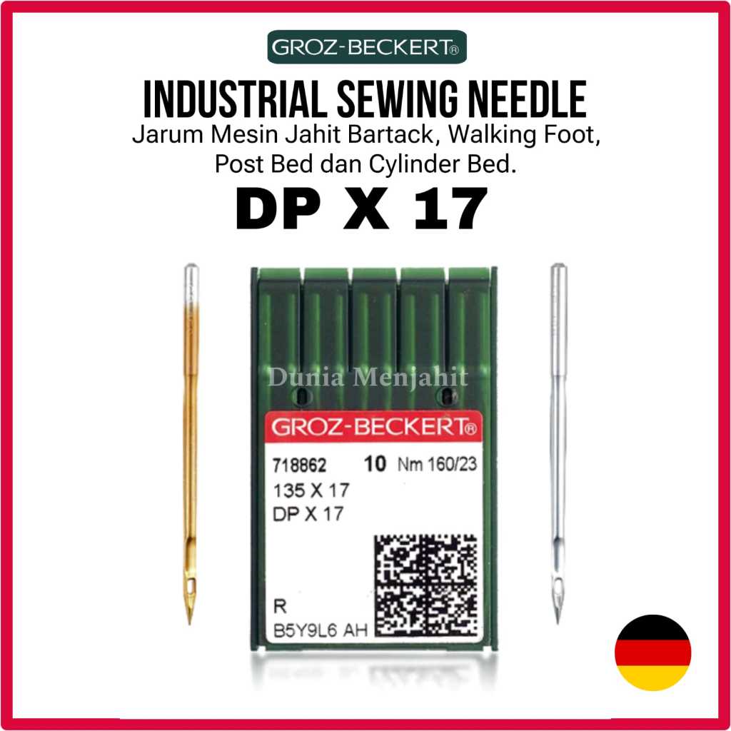 Jual Jarum Groz Beckert German DPx17 / DP x 17 Jarum Mesin Bartack - Walking Foot - Postbed ...