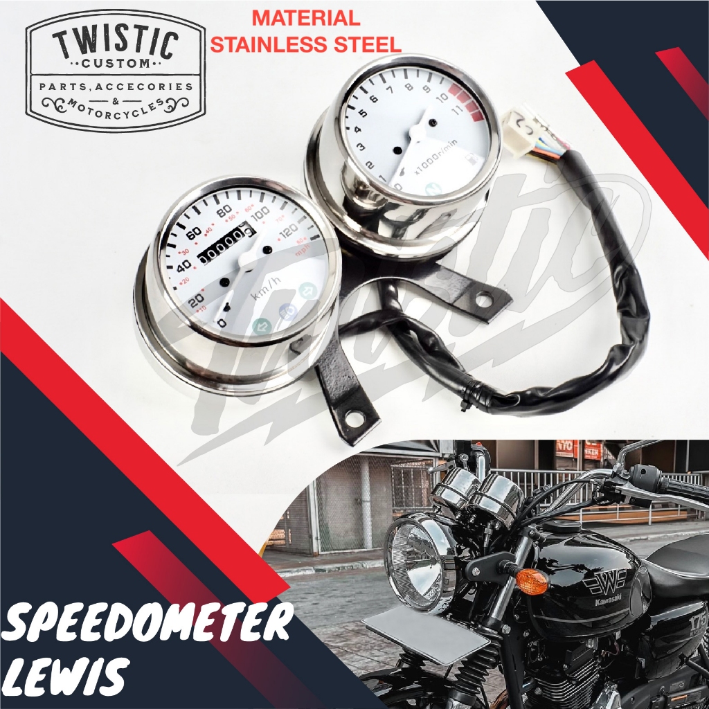 Jual Speedometer Tachometer Analog Lewis Motor W175 SR400 W250 ...