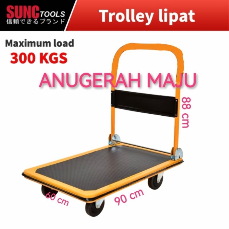 Jual Handtruck Besi 300 Kg/ Troli Lipat Besi 60x90/Troli Angkut Barang ...