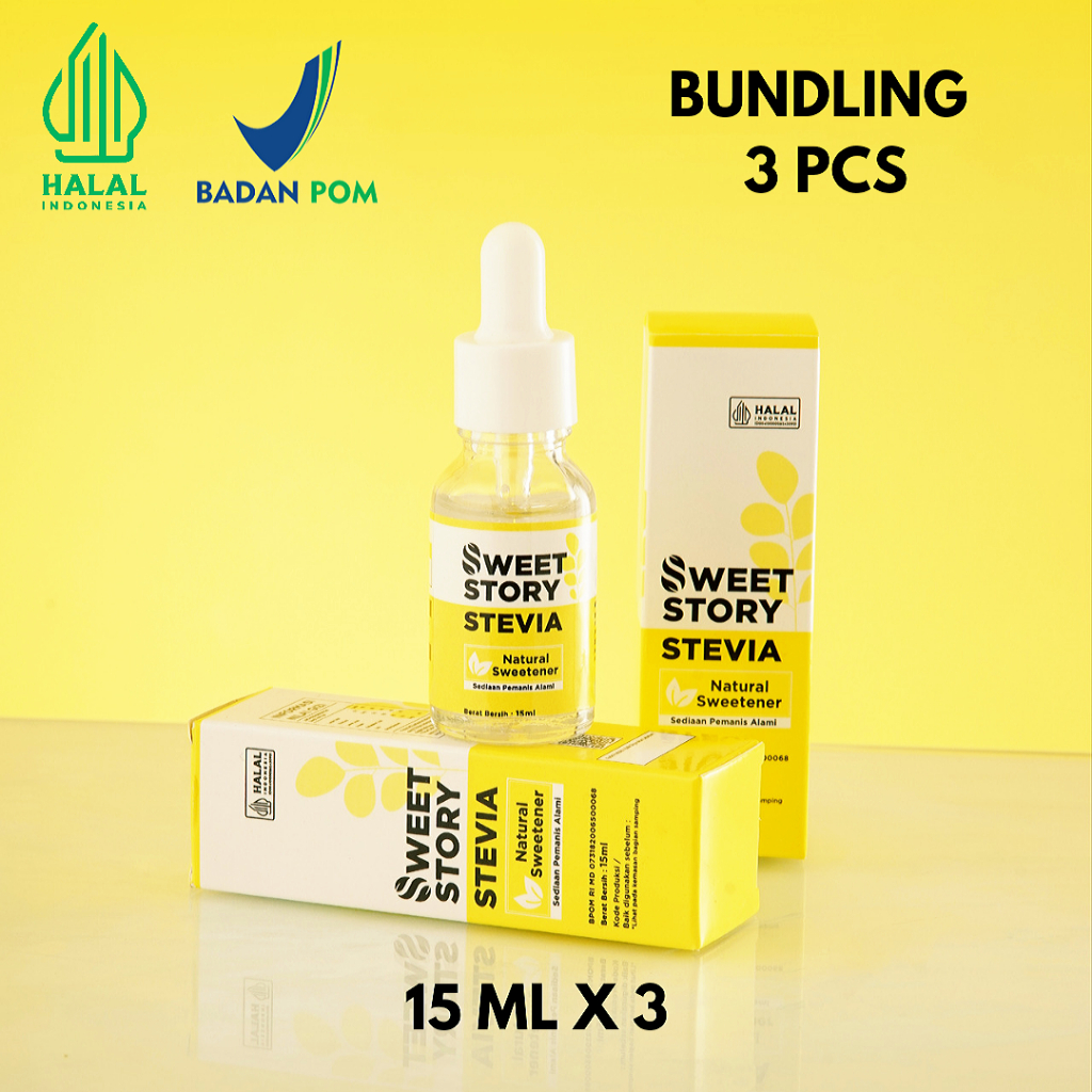 Jual Sweet Story Stevia Cair 15 ml x 3 [ Bundling 3 Pcs ] Pemanis Alami ...