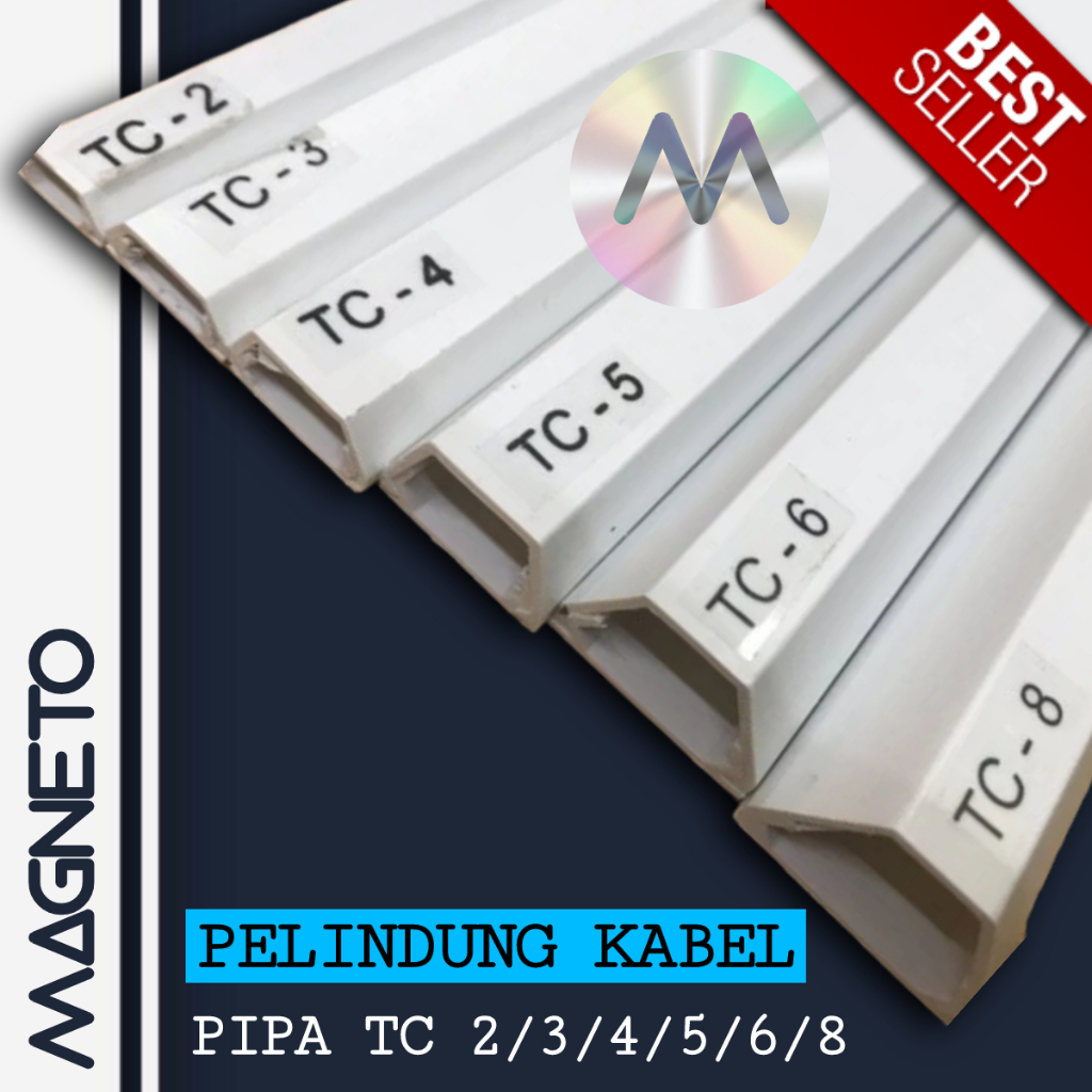 Jual Pipa TC 2 3 4 5 6 8 Ducting Pelindung kabel Cable Protector TC5 Putih Cable Duct TC-5 ...