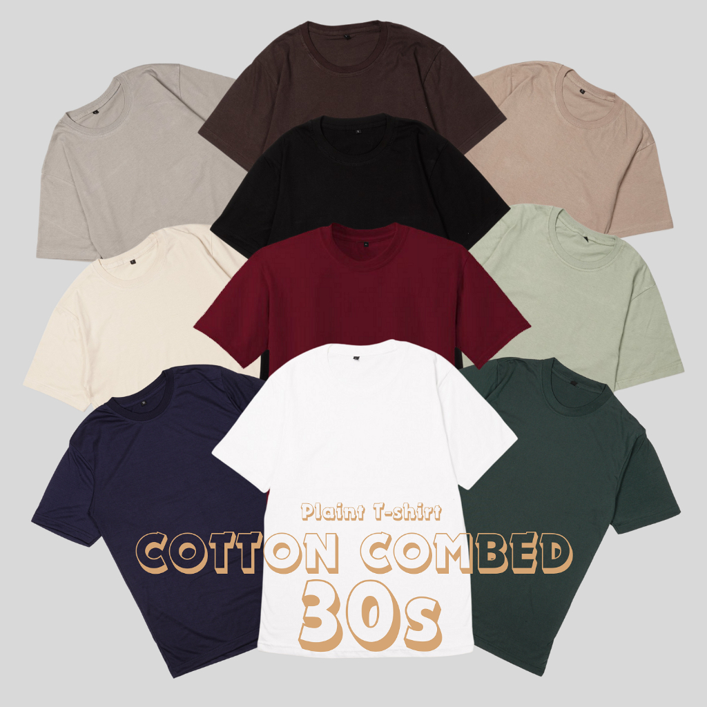 Jual [PROMO] KAOS POLOS LENGAN PENDEK COTTON COMBED 30S | Shopee Indonesia