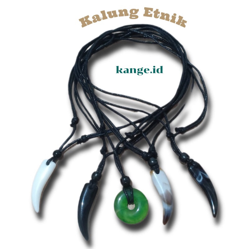 Jual KALUNG TALI ETNIK TRING BANDUL PUTIH HITAM MOTIF / KALUNG PRIA ...