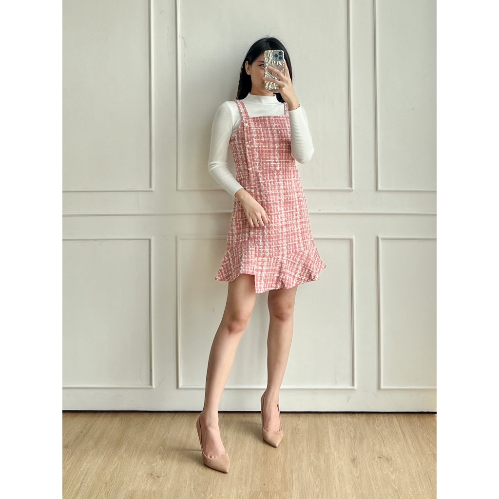 Jual DOLLA - Yu Jin Set Korean Tweed Set | Shopee Indonesia