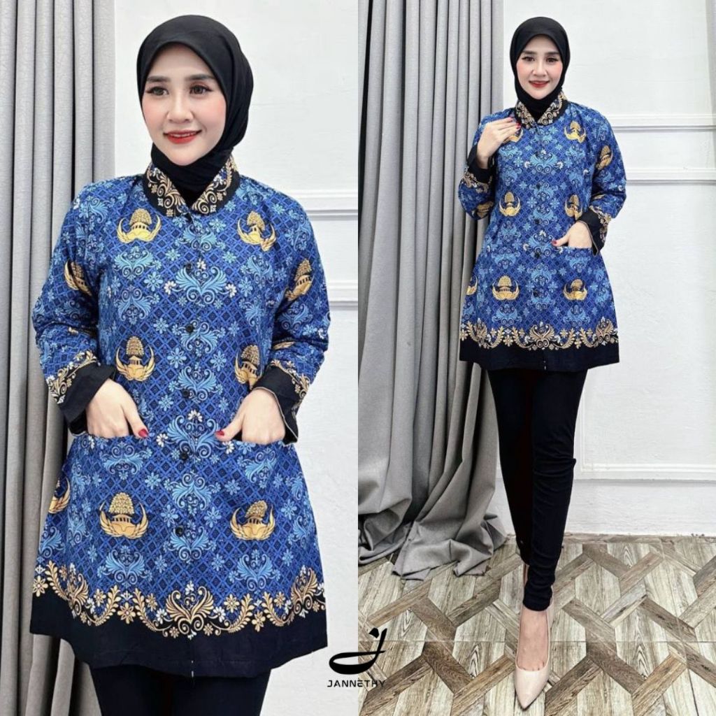 Jual BATIK KORPRI LAPIS FURING // seragam PNS // Batik Seragam kerja Dinas // pakaian dinas ...