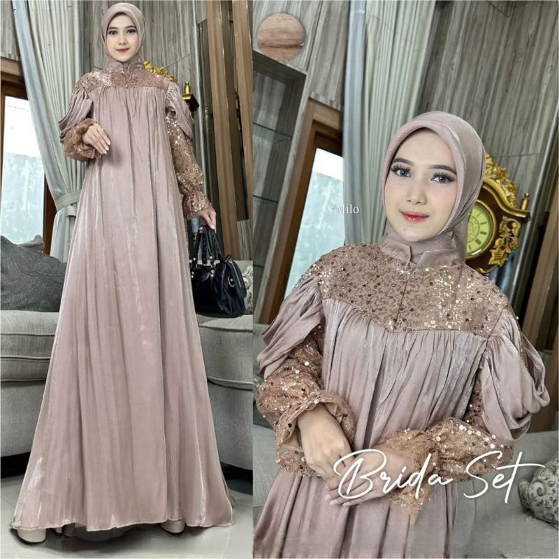 Jual [A.F]Baju Gamis Hitam Putih Wanita Terbaru Lavanya Dress Panjang ...