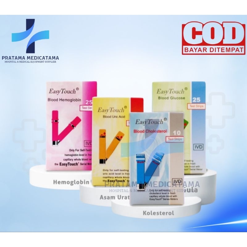 Jual Strip Easy Touch GCU Stick Easytouch Gula Darah Kolesterol Asam ...